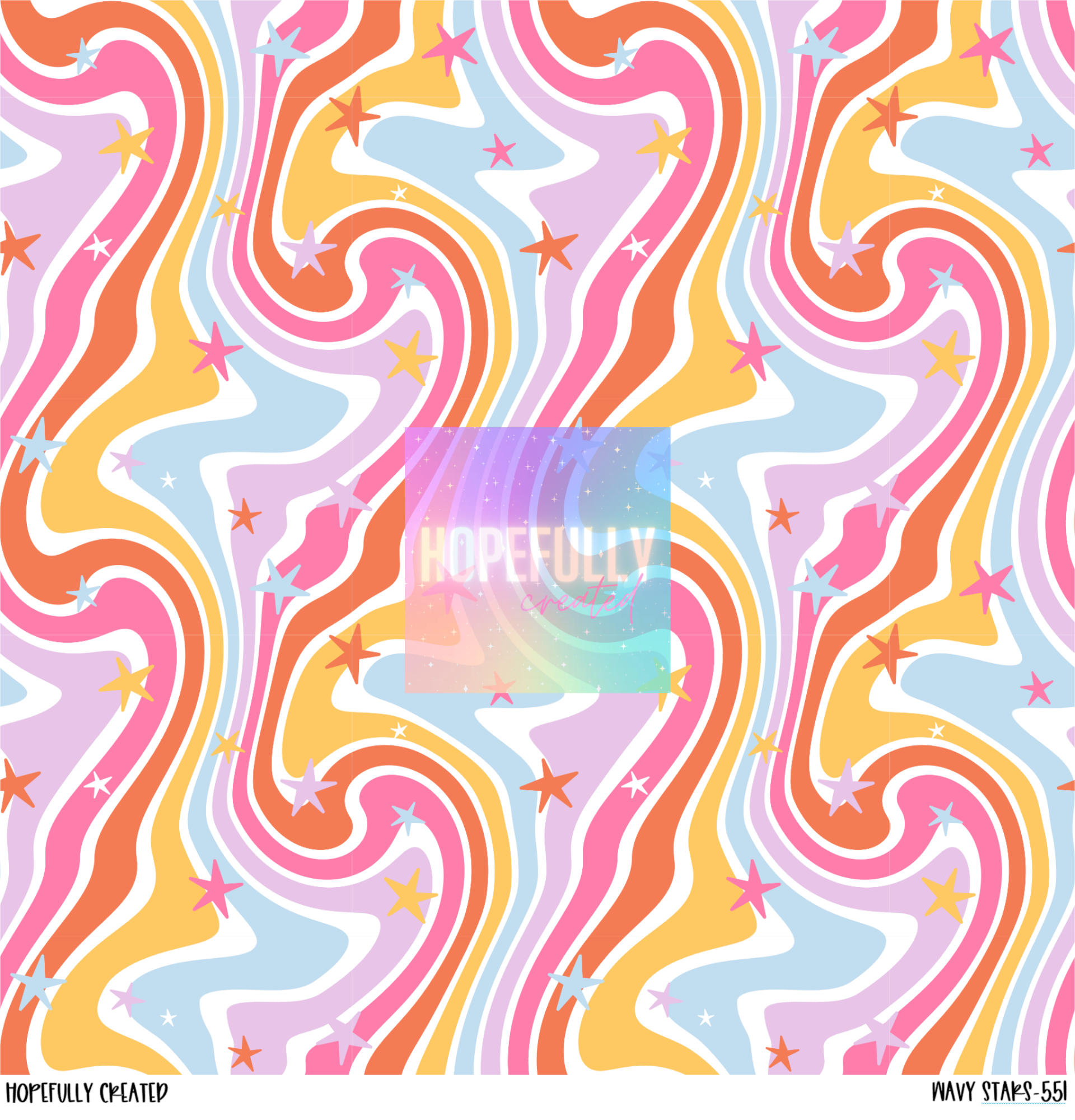 Wavy Stars 12x12 - 551 – Sassy Cow Co