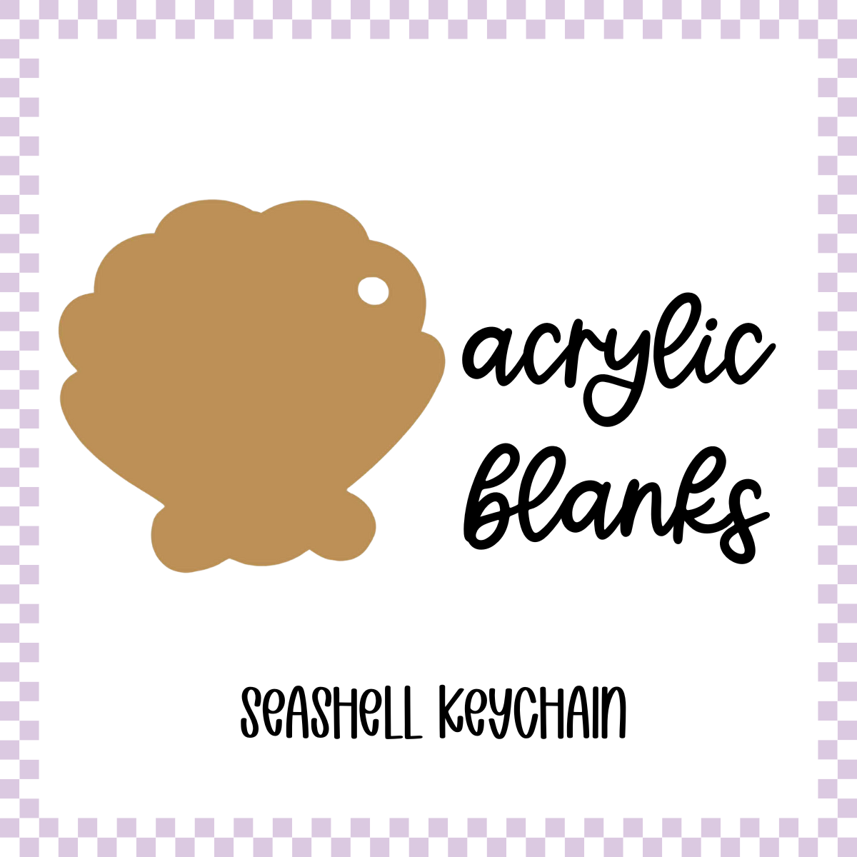 Acrylic Blank - Seashell (3pc) – Sassy Cow Co