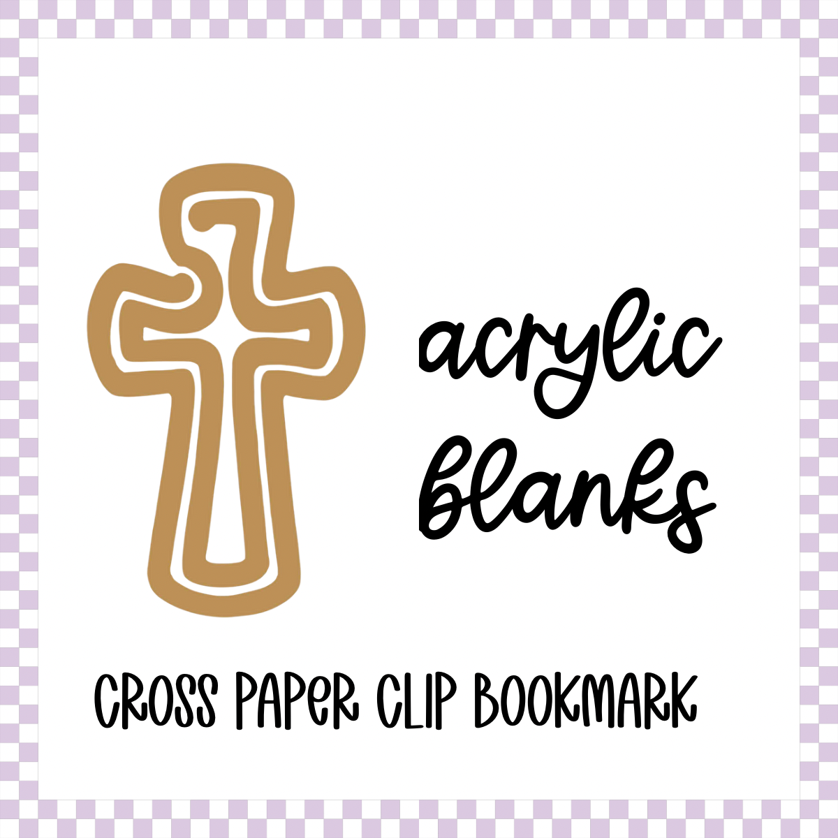 Acrylic Blank - Cross Paper Clip Bookmark (3pc) – Sassy Cow Co